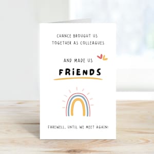 Farewell Greeting Card for Departing Coworker, Office Farewell Party ...