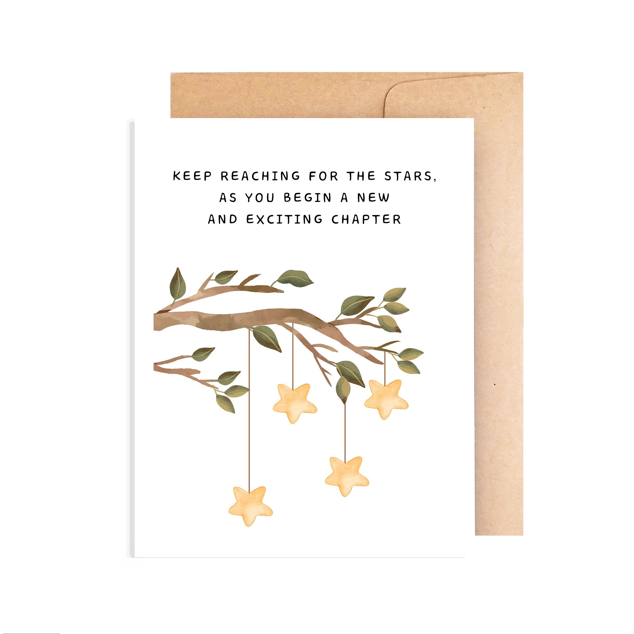 CONGRATS Greeting Card, Keep Reaching for the Star, Card for ...