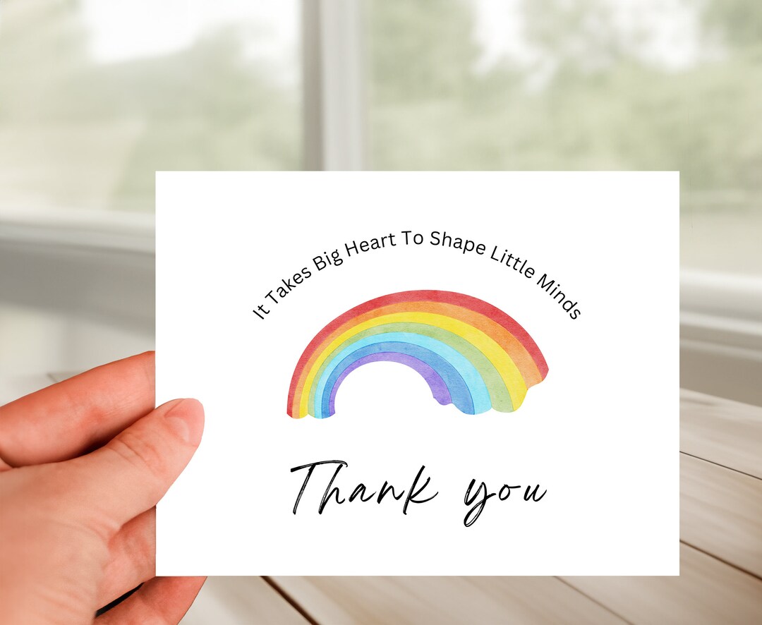 Thank You Greeting Card - Thank You Teacher Note Card, It Takes Big ...