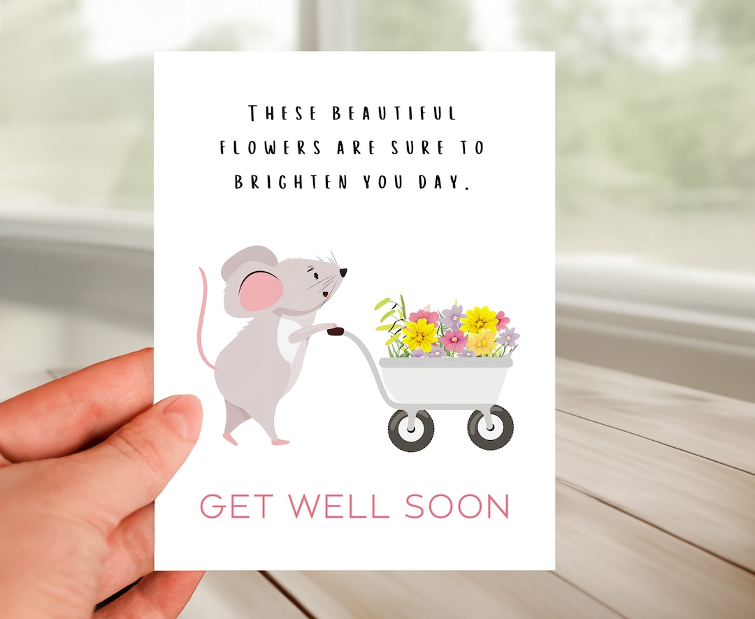 Get Well Soon Card, Adorable Wishing Well Card, Speedy Recovery Card ...