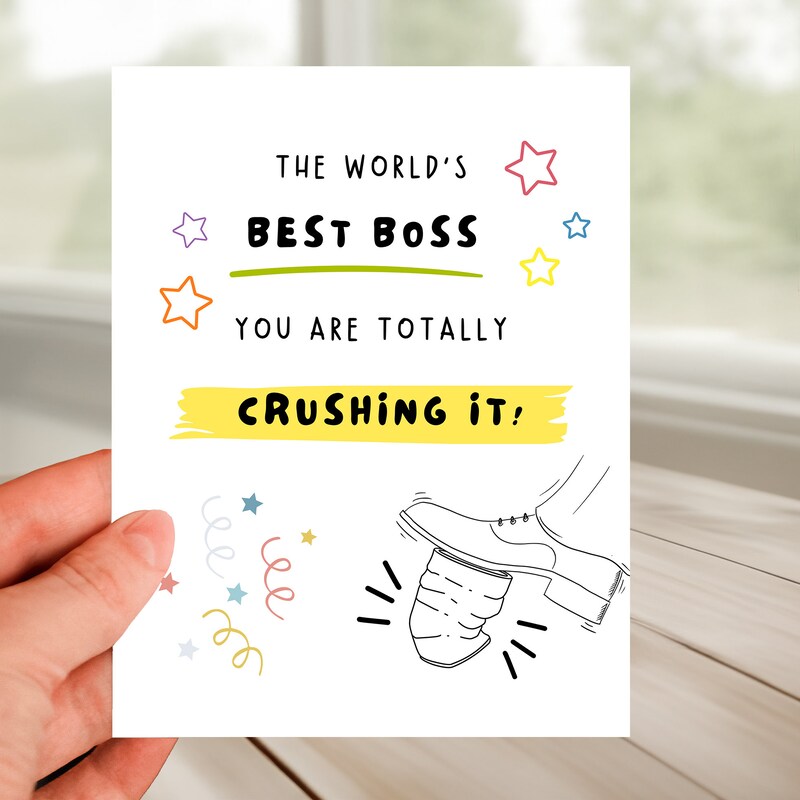 Boss Birthday Card - Etsy