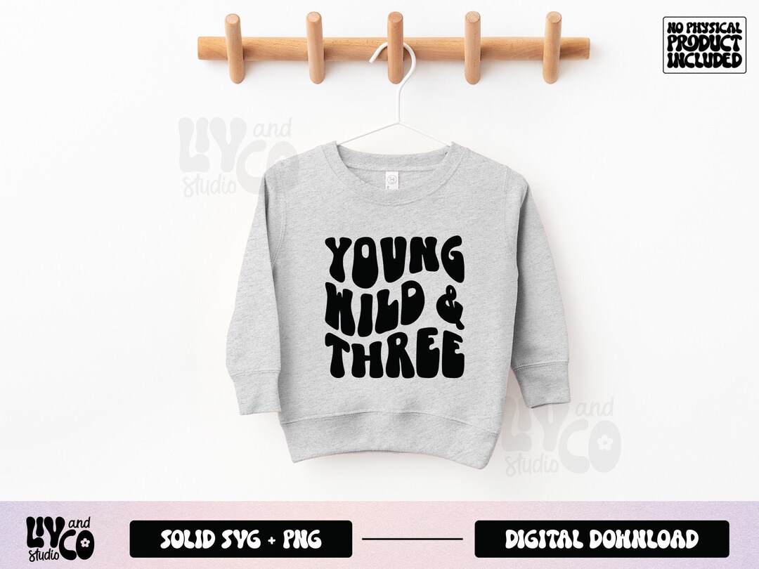 Young Wild and Three Svg Png, 3rd Birthday Svg Png, Birthday Boy Svg ...