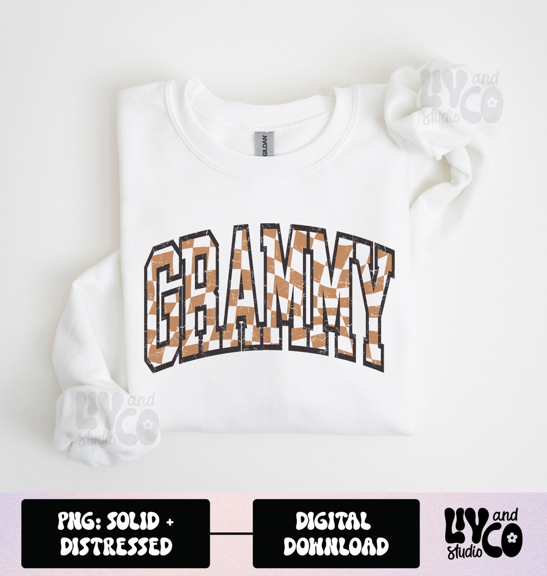 Checkered Grammy PNG Grammy Jersey Font Png Grammy Shirt - Etsy
