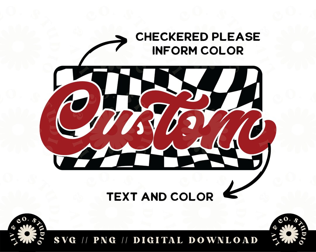 Custom Checkered SVG PNG Custom Svg Png Custom Retro Svg - Etsy Australia