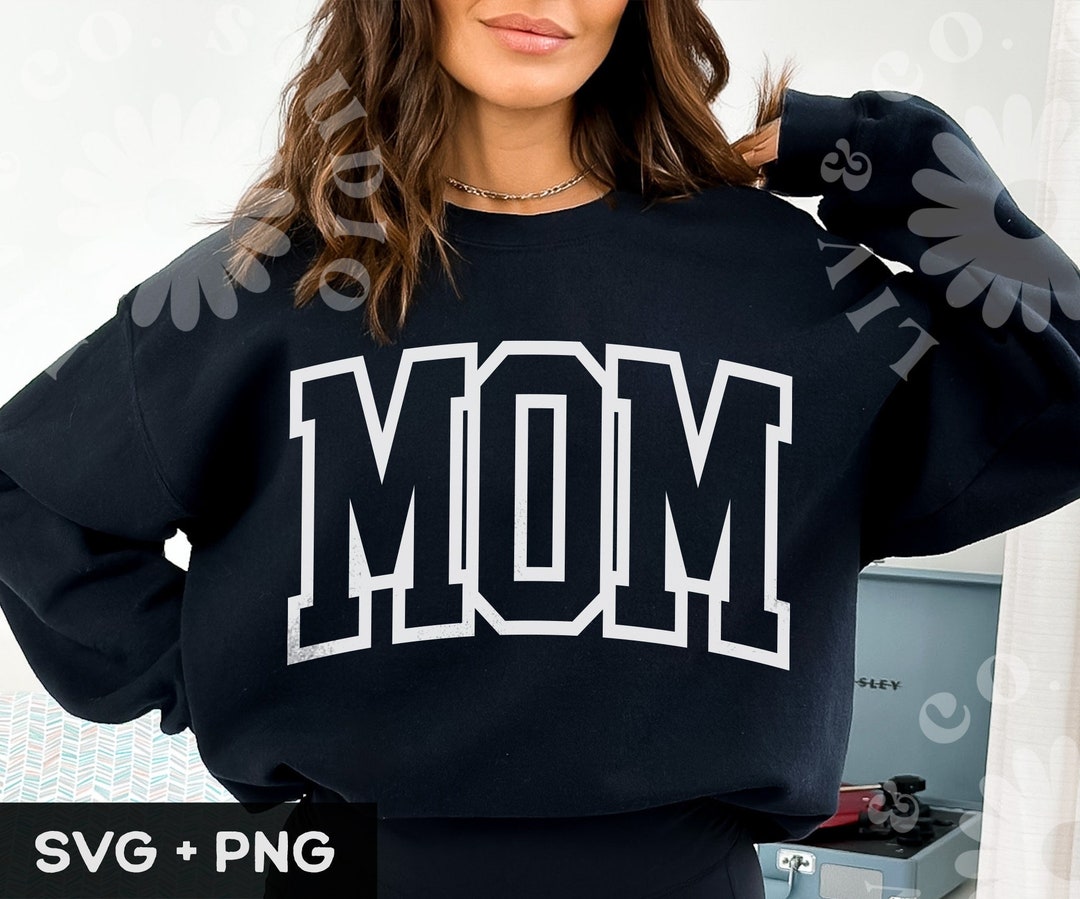 Mom Jersey Font Svg Png Oversized Mom Shirt Oversized Mom - Etsy Australia