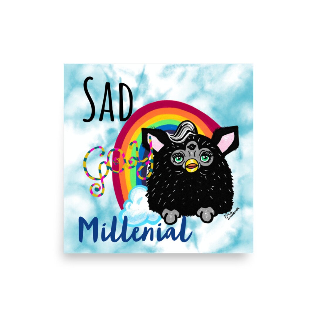 Furby, Sad Gay Millenial Art Print. 90s, Millenial Furbies Nostalgia ...