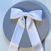 Ivory Bridal, Small Satin Bow, Bridal Shower Bow, Wedding Hair Bow ...