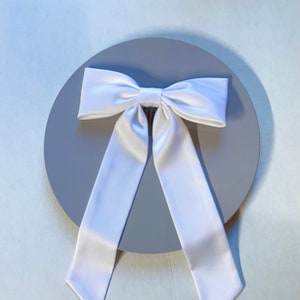 Ivory Bridal, Small Satin Bow, Bridal Shower Bow, Wedding Hair Bow ...