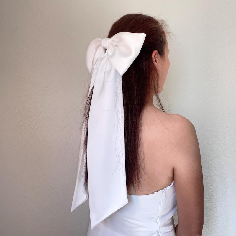 White Bow - Etsy