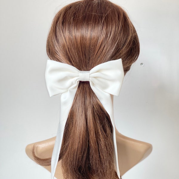 White Hair Bows - Etsy
