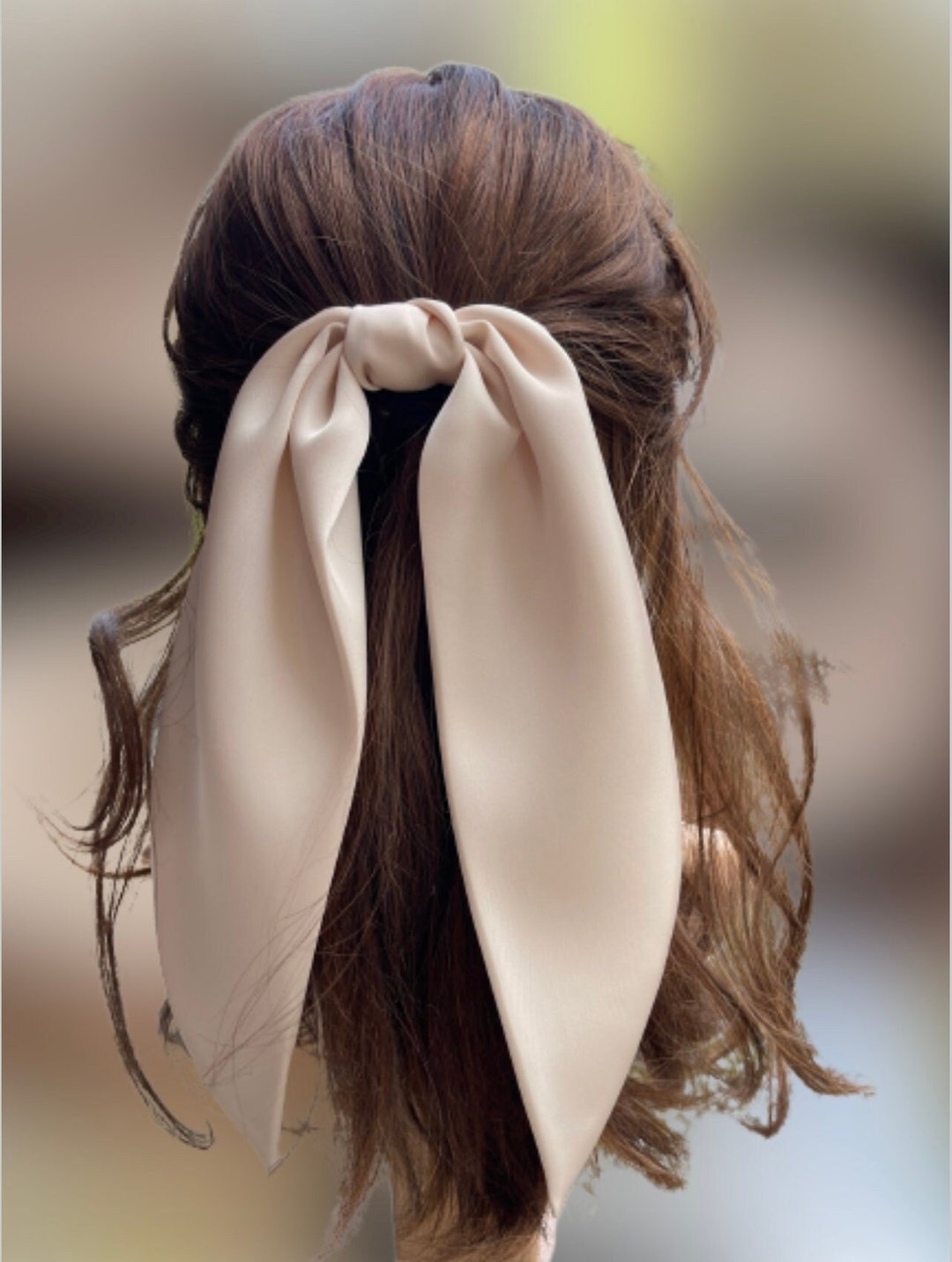 Satin Knot Hair Bow, Long Tail Bow Hair Tie Hair Barrette Bows - Etsy