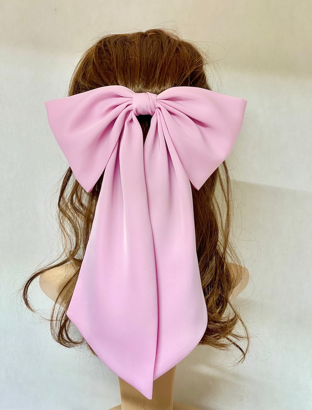 Christmas Bow, Satin Big Bow, Long Bow Hair Clip, Bow for Women, Bow ...