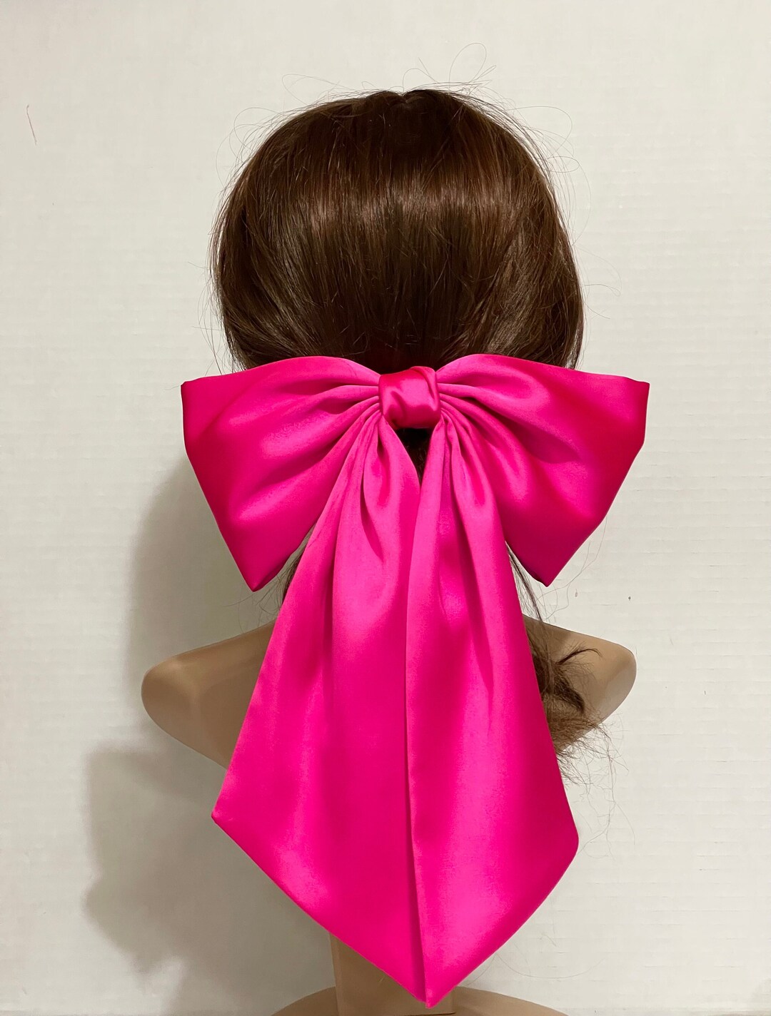 Long Tail Hair Bow Satin Tail Bow Pony Tail Hair Bows - Etsy
