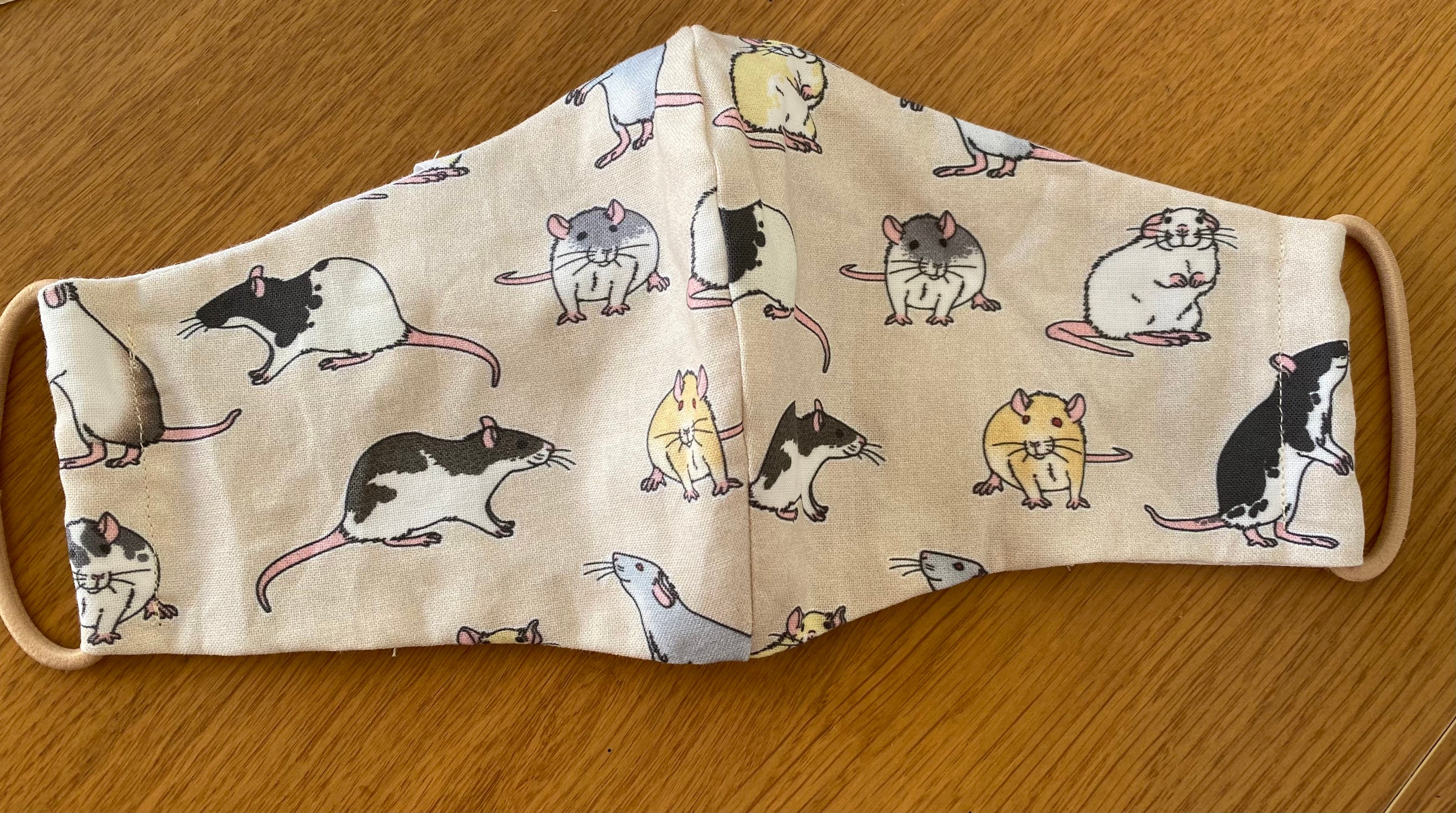 Rat Mask Washable Face Mask With Filter Pocket Adult and Child - Etsy