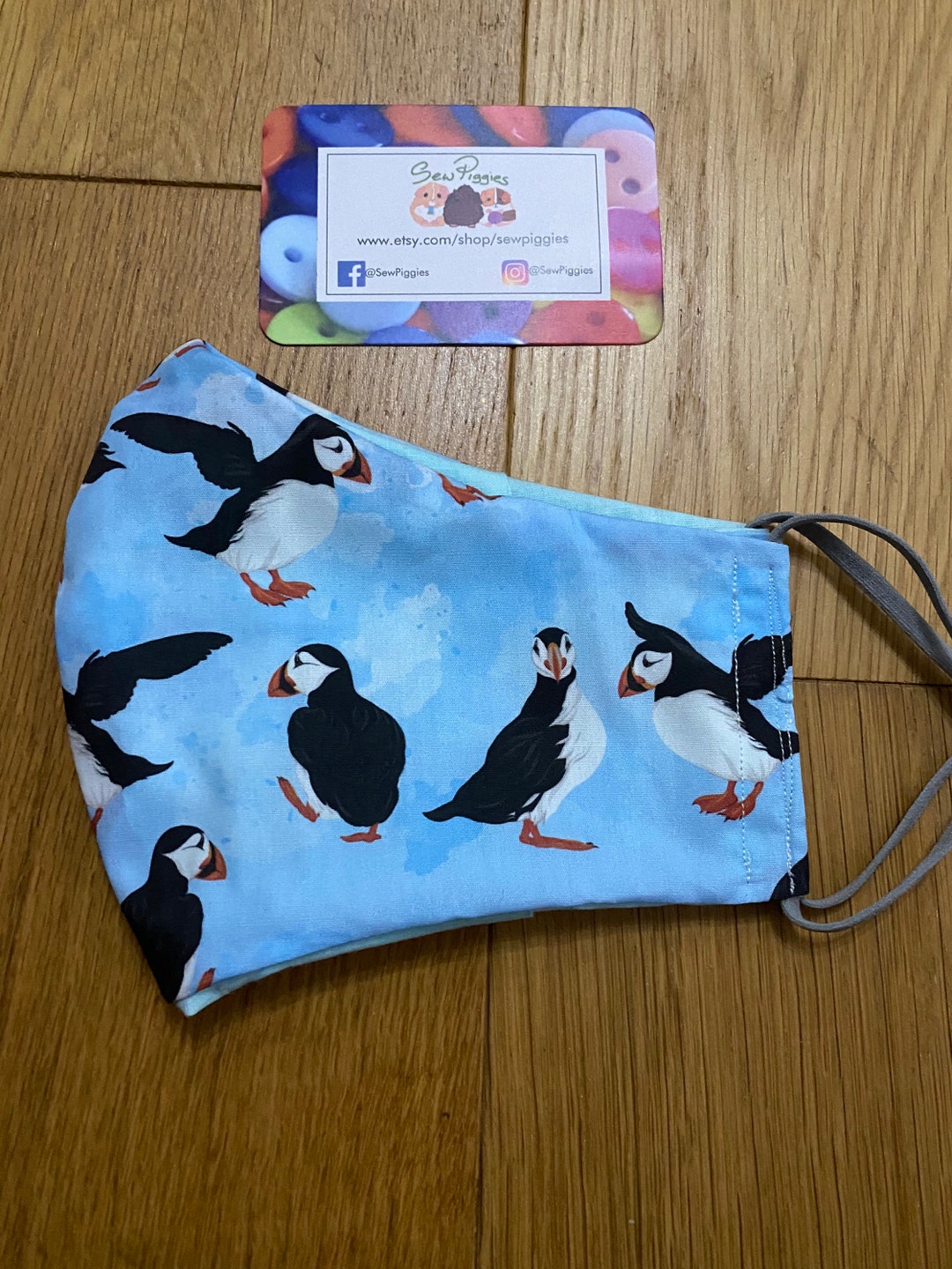 Puffins Washable Face Mask With Filter Pocket Adult and Child Sizes - Etsy
