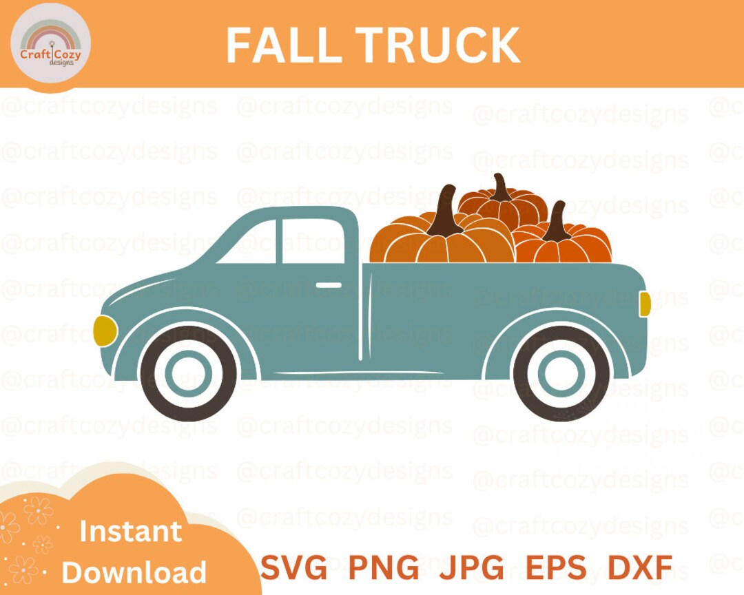Fall Pumpkin Truck SVG Cut File for Cricut Autumn Svg - Etsy