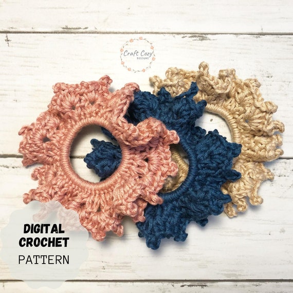 Easy crochet Scrunchies Pattern simple to follow pattern | Etsy