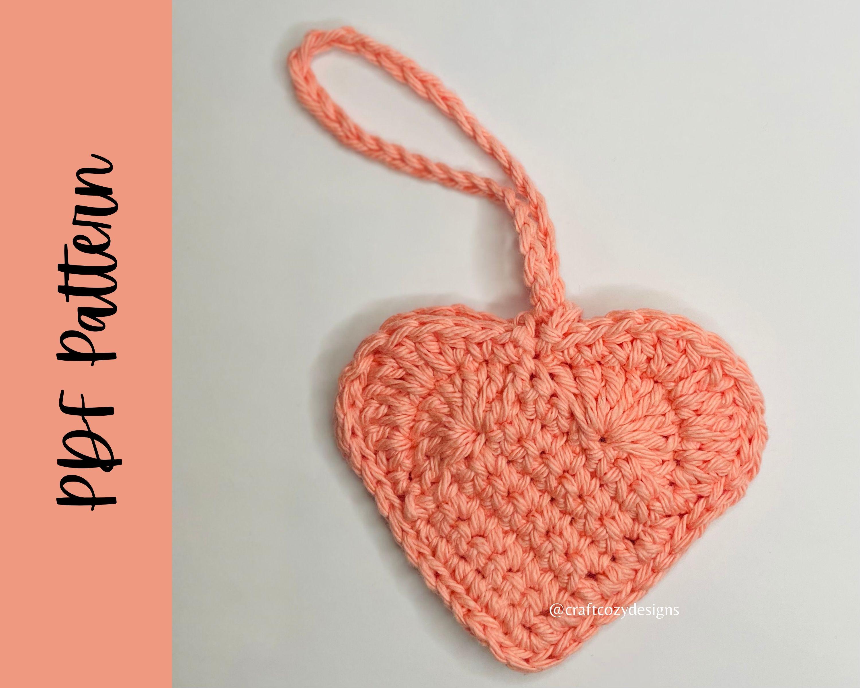 Heart Pocket Heart Pouch PDF Crochet Heart Small Pouch Valentine's Day ...