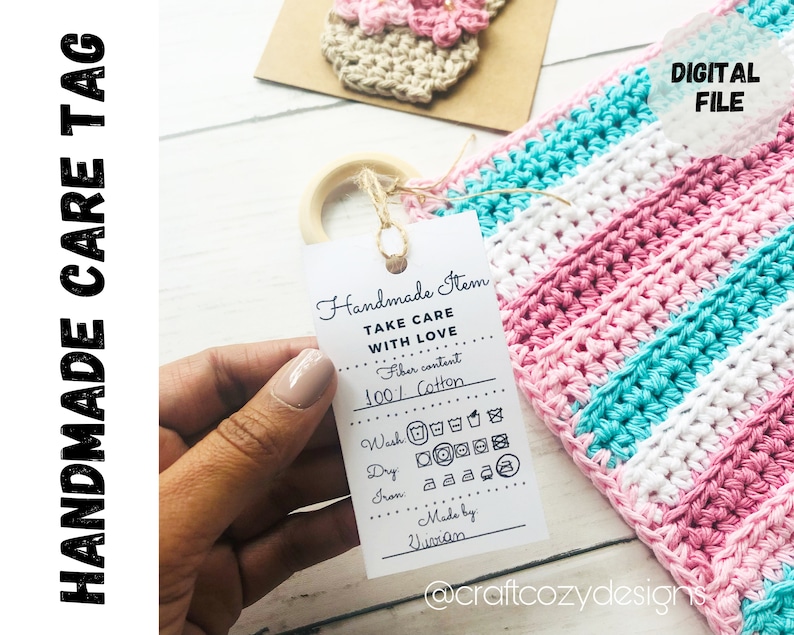 PRINTABLE Care Tag Handmade Labels. Hang Tag. Diy Labels for - Etsy