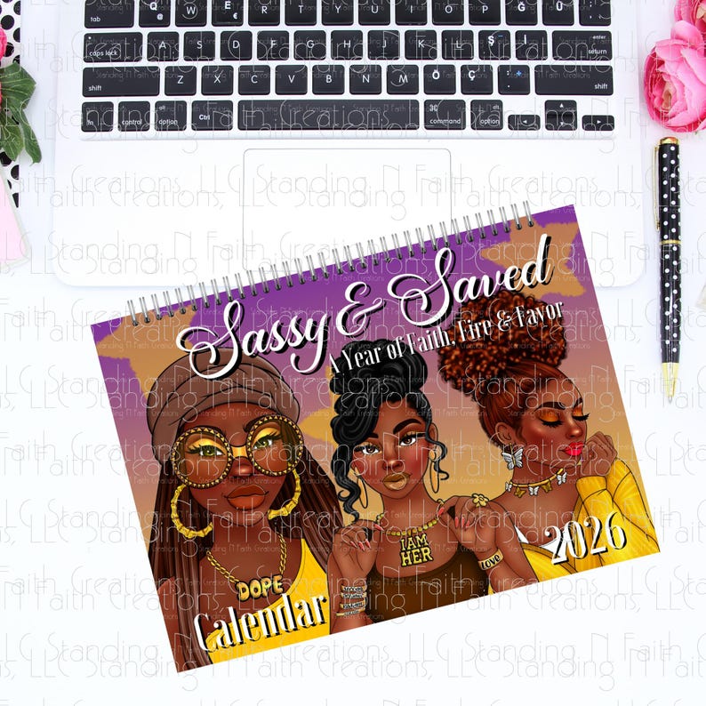 2026 Wall Calendar for Black Women - Sassy & Saved: A Year of Faith ...