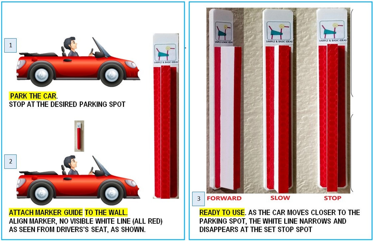 New Garage Car Parking Assistant/aid, Good Visibility From Driver and ...