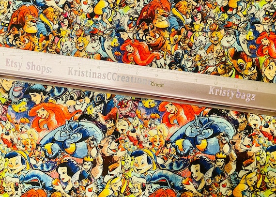 Disney Characters Ariel Baloo Genie and More 100% Cotton Craft - Etsy