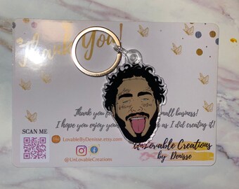 Post Malone Keychain - Etsy