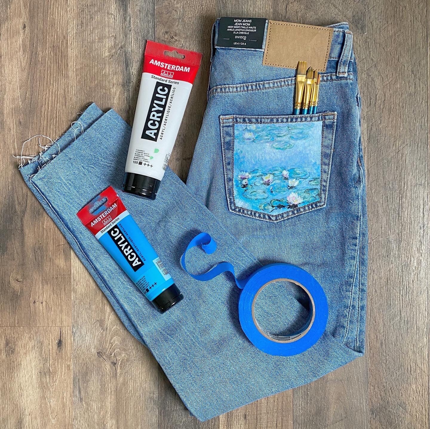 Claude Monet "water Lilies" Jeans - Etsy