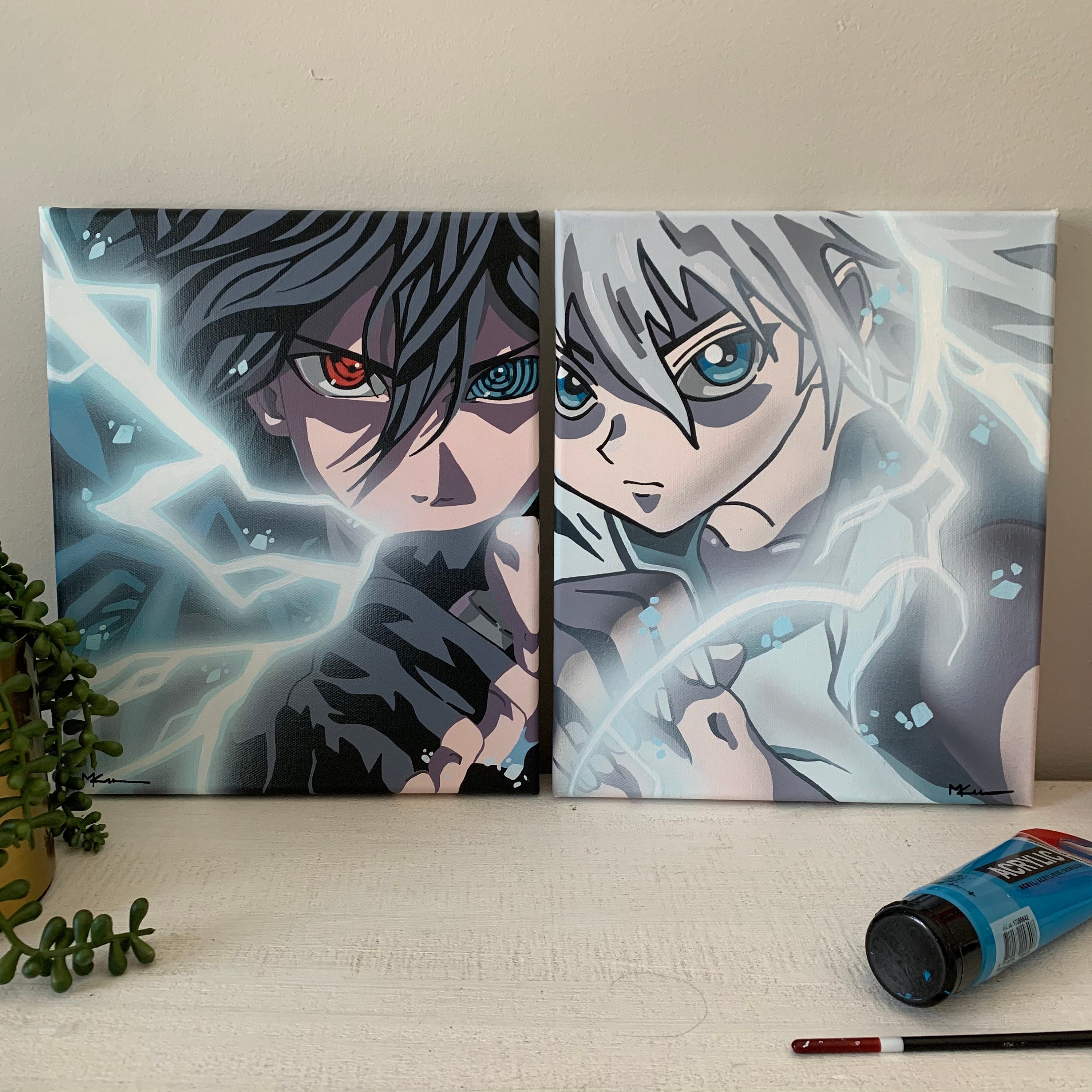 Custom Hand-painted Anime Acrylic Paintings - Etsy