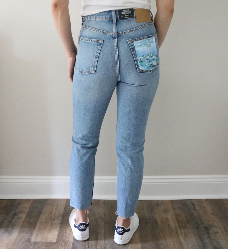 Claude Monet "water Lilies" Jeans - Etsy