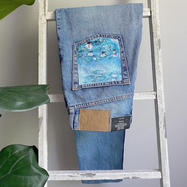 Claude Monet "water Lilies" Jeans - Etsy