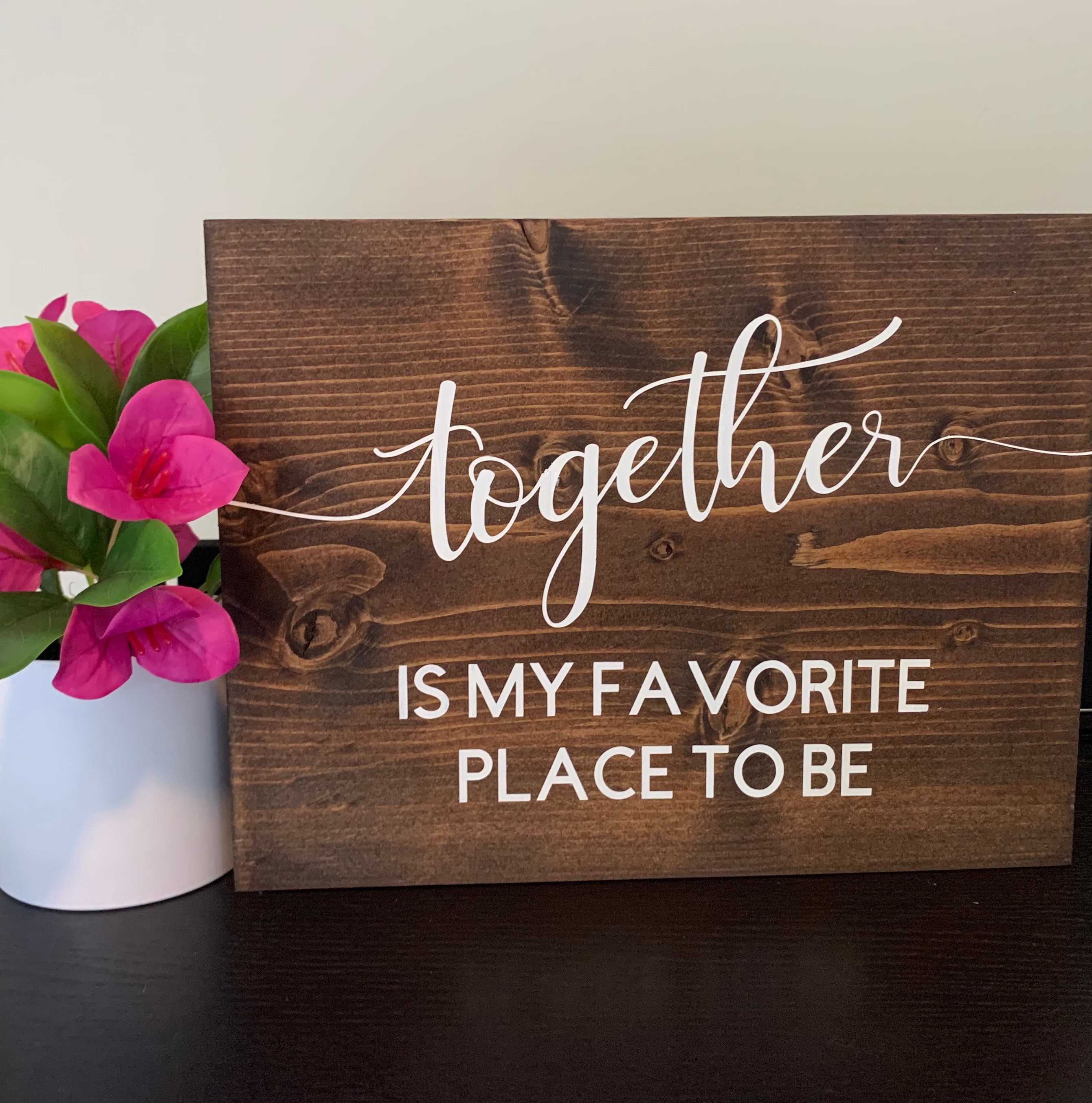 Juntos es mi lugar favorito para ser sign - Etsy España
