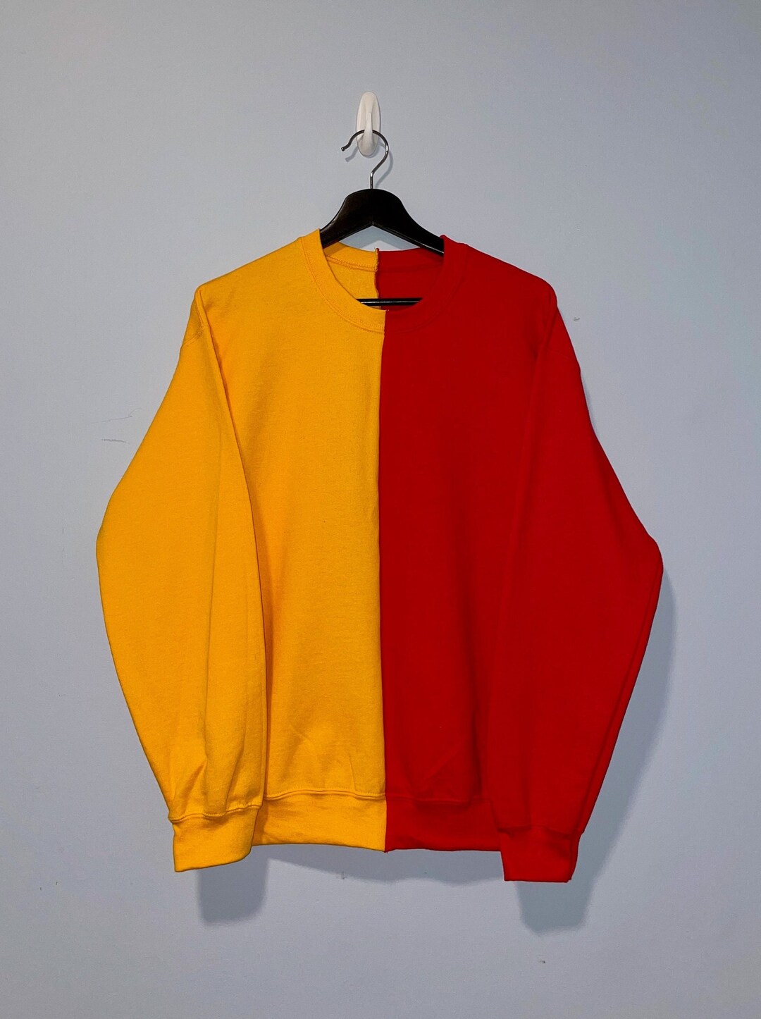 Gold and Red Custom Two-toned Crewneck- Personalized Sweatshirt- Custom ...