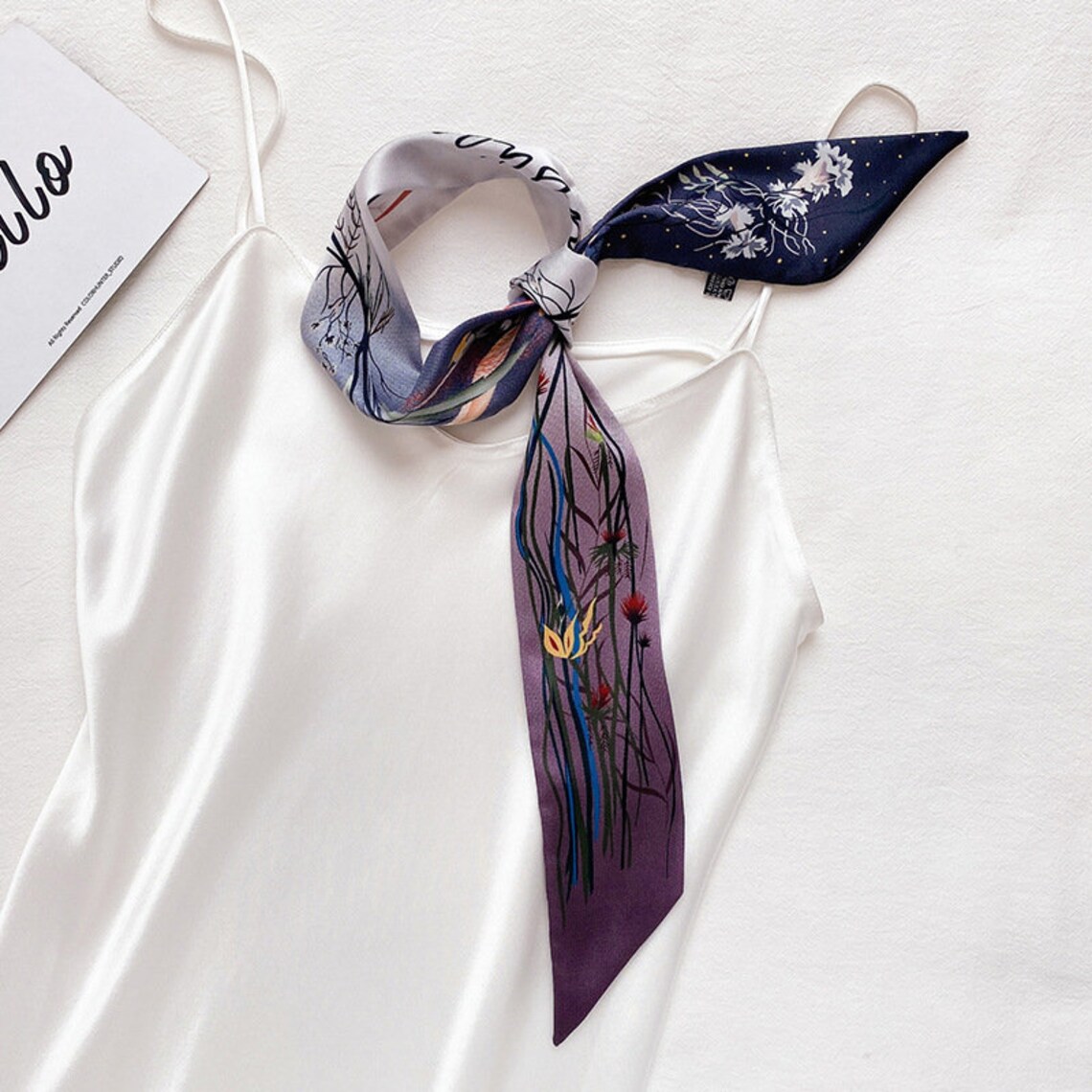 Long Skinny Scarf Bag Handle Scarf Vintage Style Bag | Etsy