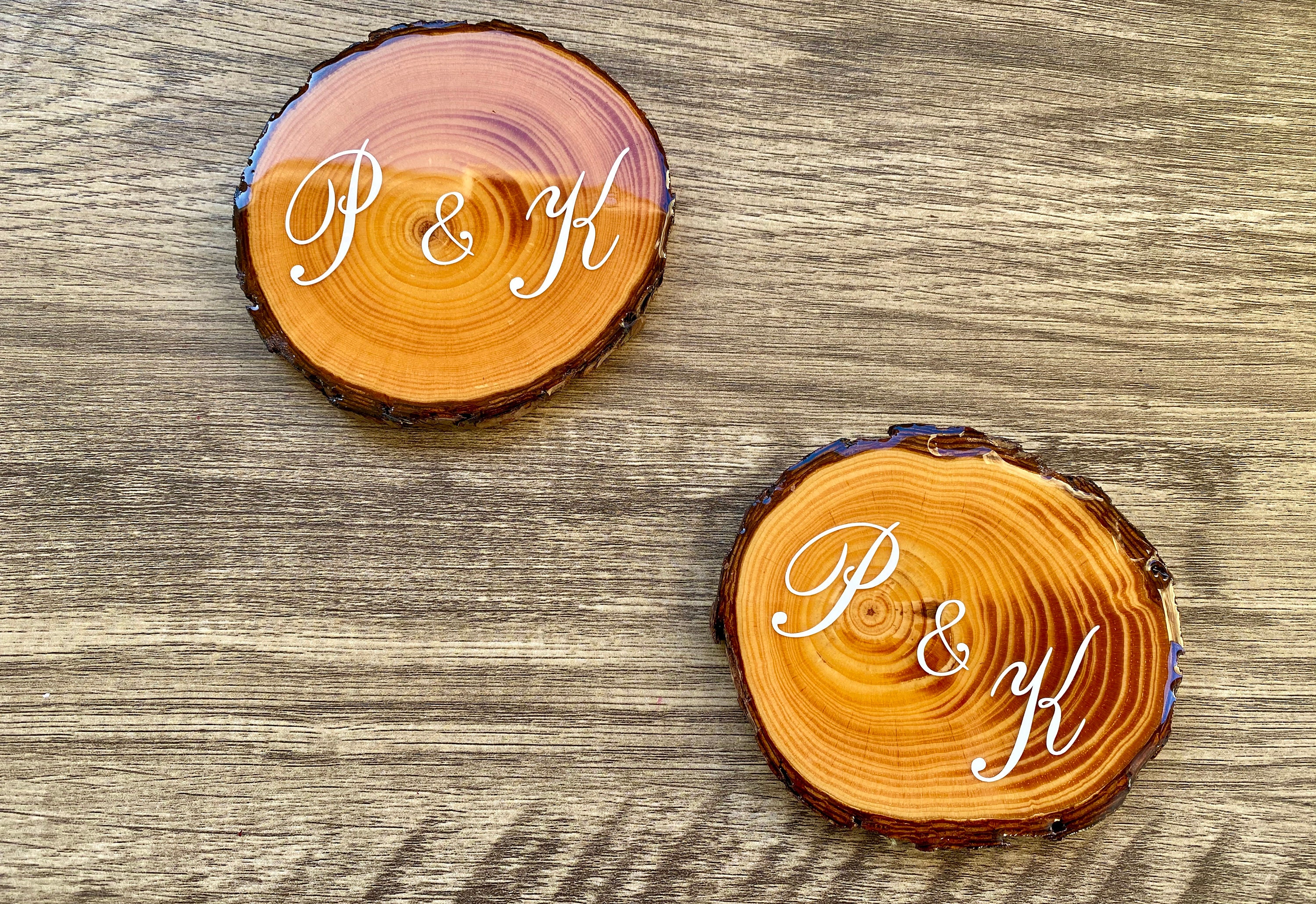 Custom Rustic Wooden Coasters, Engagement Gift, Wedding Gift, Home ...
