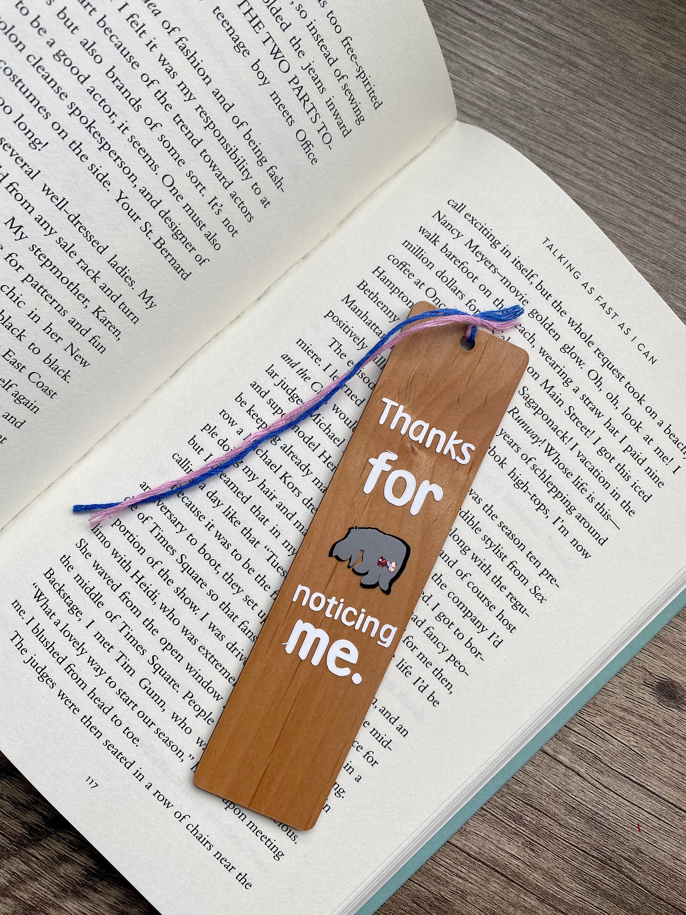 Custom Bookmark, Disney Bookmarks, Eeyore, Winnie the Pooh, Wooden ...