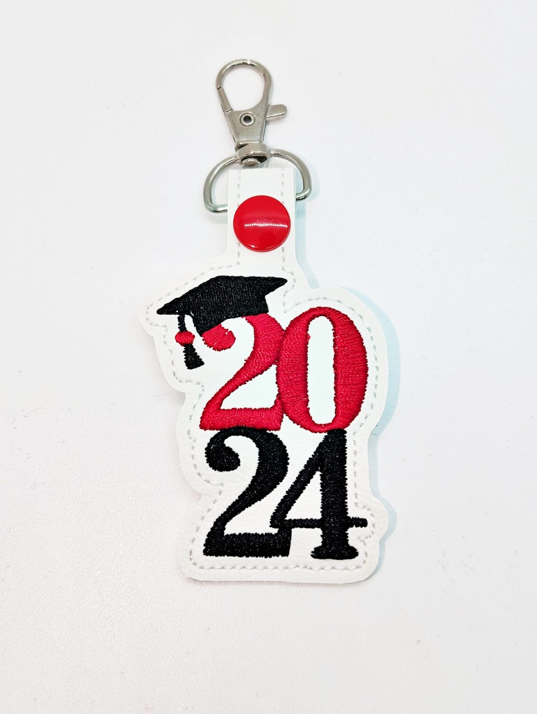 Graduation Cap and Year Keychain Backpack Purse Charm Embroidered ...