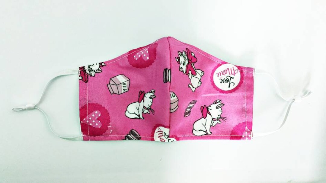 Disney Aristocats Marie Inspired Fabric Face Mask Handmade Multiple ...