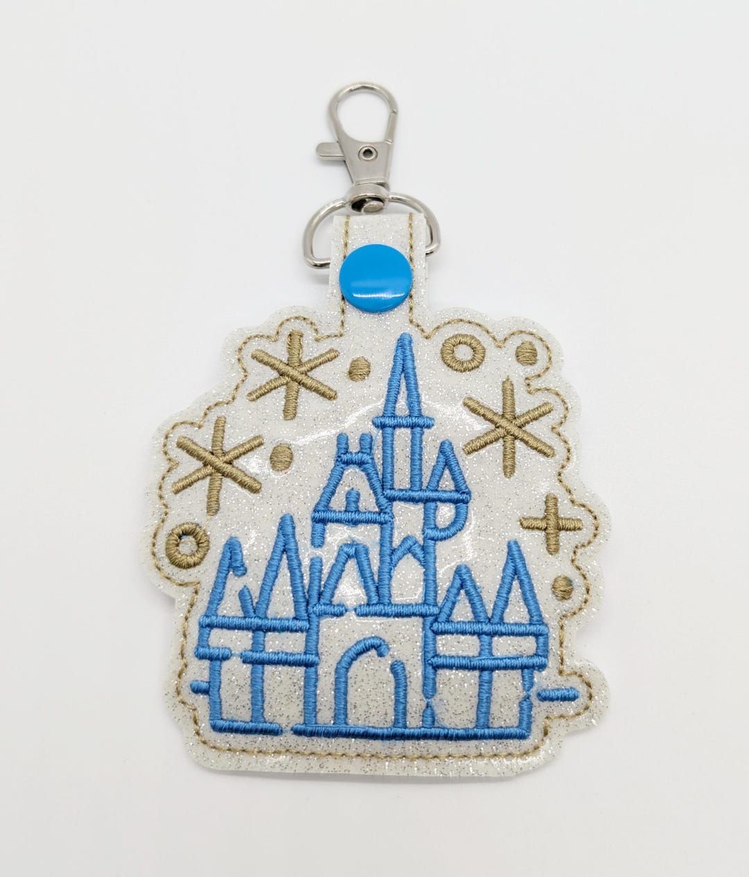 Disney Castle Inspired Keychain Purse Charm Embroidered - Etsy