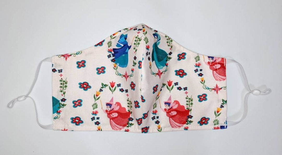 Disney Sleeping Beauty Fairy Godmothers Inspired Fabric Face Mask ...