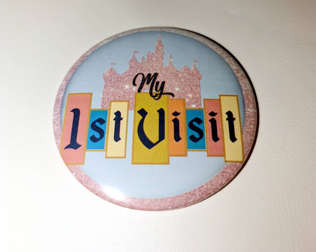 Disneyland Castle Inspired First Visit Button Pins - Etsy