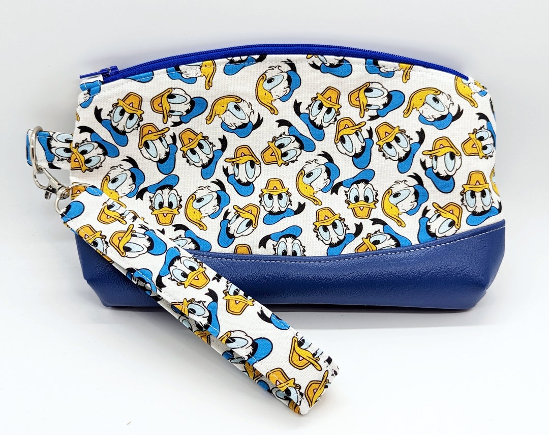 Disney Donald Duck Inspired Cosmetic Wristlet Clutch With Detachable ...