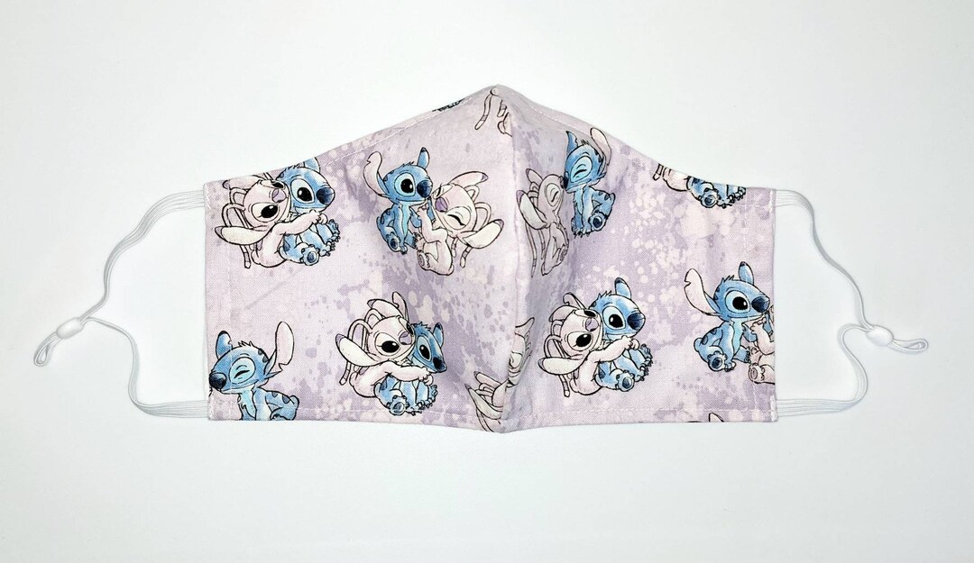 Disney Stitch and Angel Inspired Fabric Face Mask Handmade Multiple ...