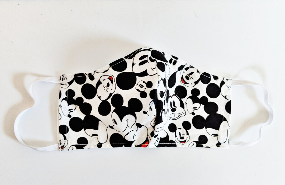 Disney Mickey Mouse Inspired Fabric Face Mask Handmade - Etsy