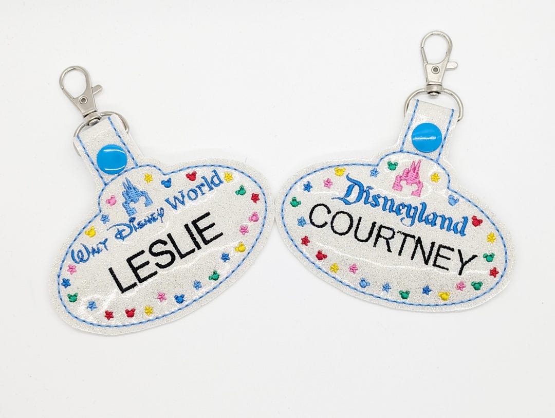 Disney World or Disneyland Cast Member Name Tag Inspired Keychain Purse ...