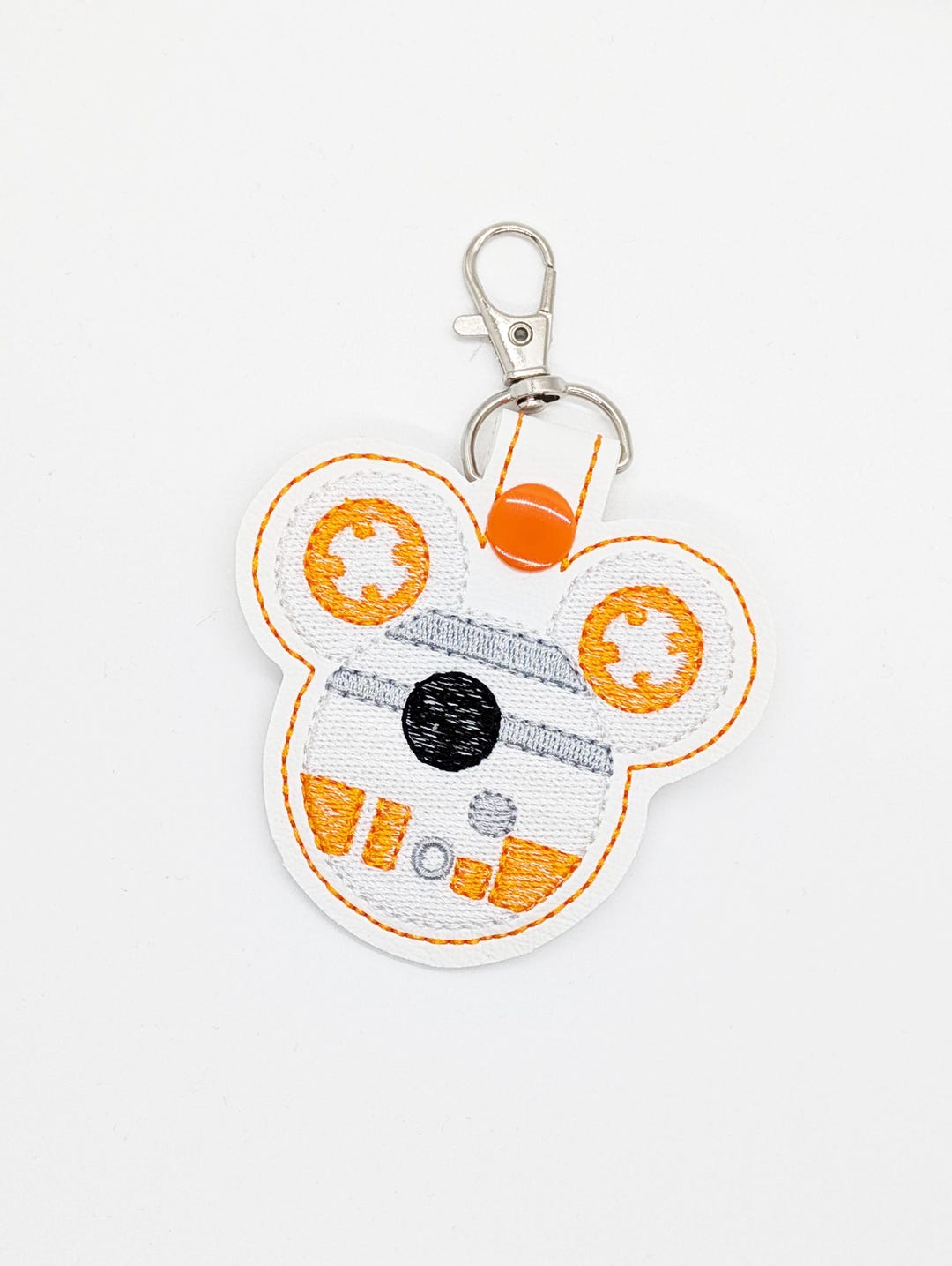 Disney Star Wars BB8 Droid Inspired Keychain Purse Charm Embroidered - Etsy