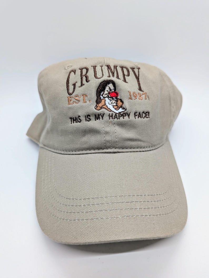 Disney Snow White Grumpy Inspired Embroidered Hat Multiple Colors ...