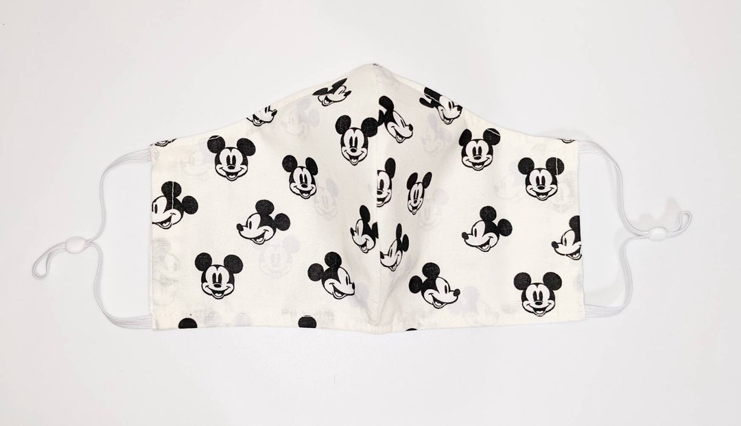 Disney Mickey Heads Inspired Fabric Face Mask Handmade Multiple Sizes ...