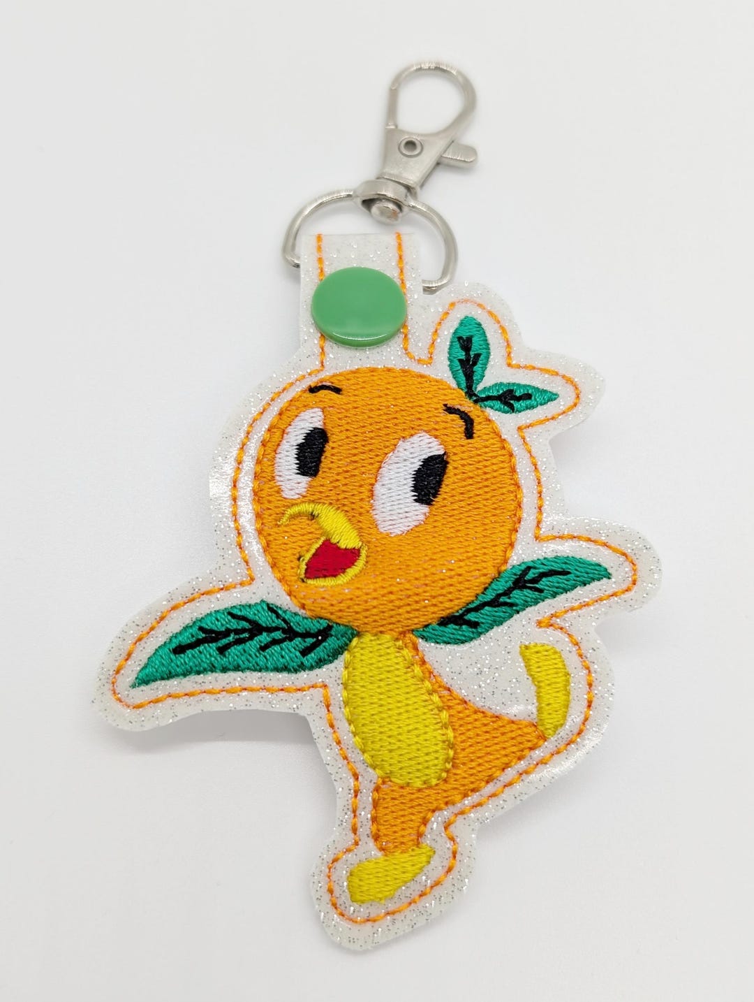 Disney Orange Bird Inspired Keychain Purse Charm Embroidered - Etsy