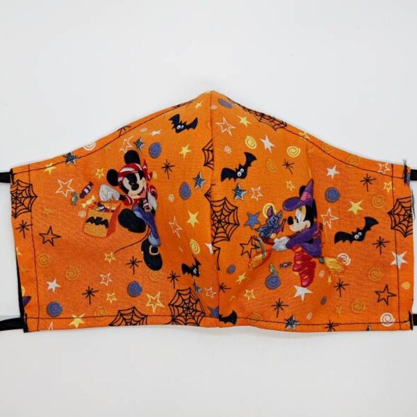 Mickey and Minnie Halloween Face Mask - Etsy